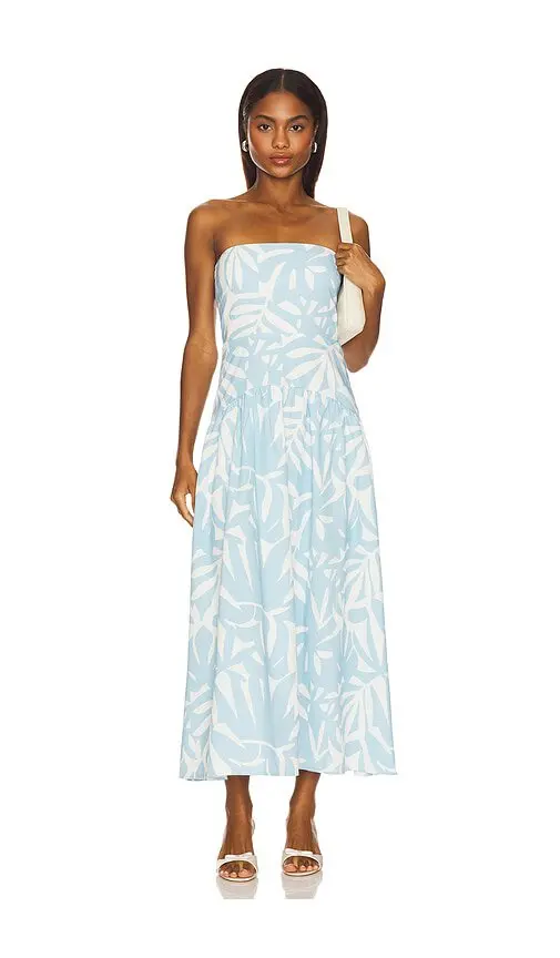 SEVEN WONDERS Addie Midi Dress - Matelo Sky
