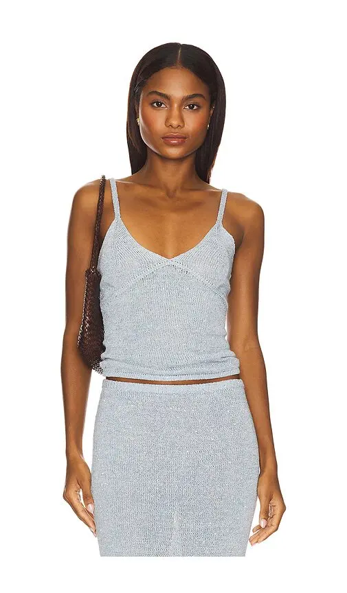 ASTA RESORT Carolina Camisole - Sky Blue Sequin