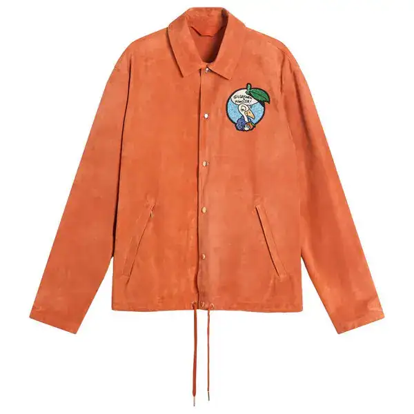 Moncler Genius X Gilga Farm Suede Navel Jacket In Orange - 40% Off