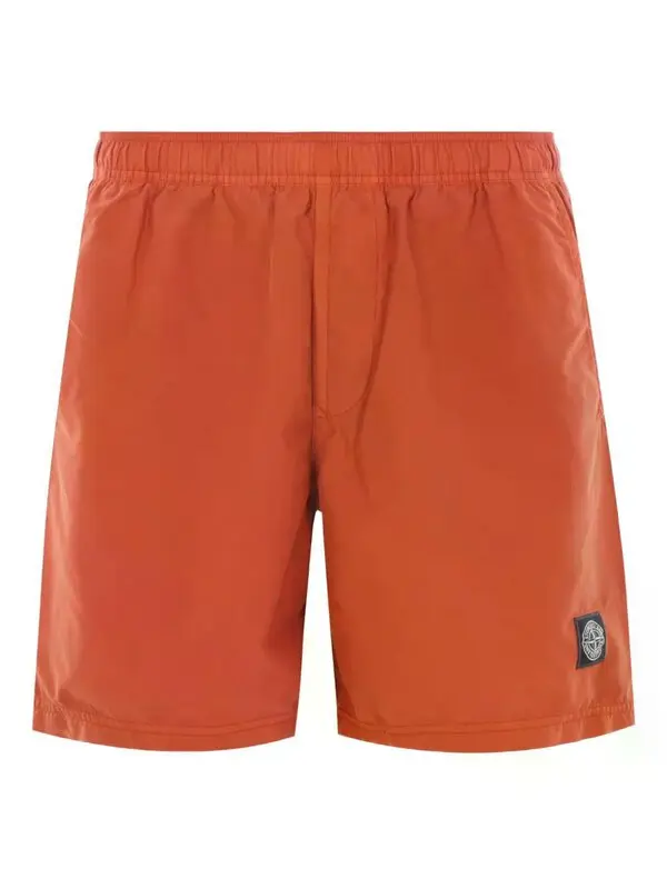Stone Island Patch-pocket Nylon Swim Shorts - Orange