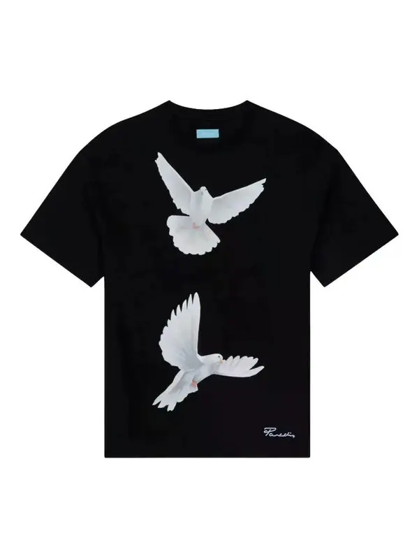 3.PARADIS Dove-print Cotton T-shirt