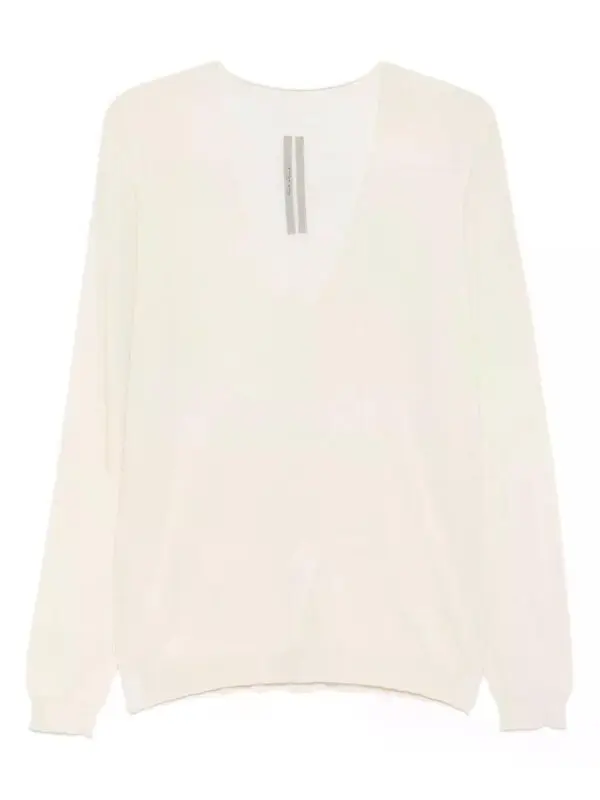Rick Owens V-neck Wool Sweater - Neutrals