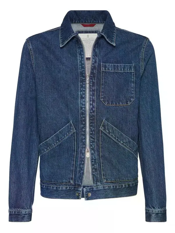 Brunello Cucinelli Zip-fastening Denim Jacket