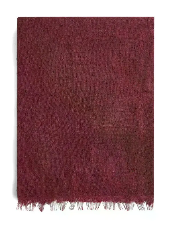 Brunello Cucinelli Sequin-embellished Fringed Scarf - Red