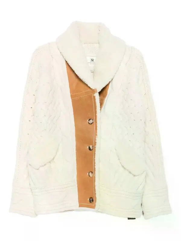 Ermanno Scervino Cable Knit Shearling Jacket