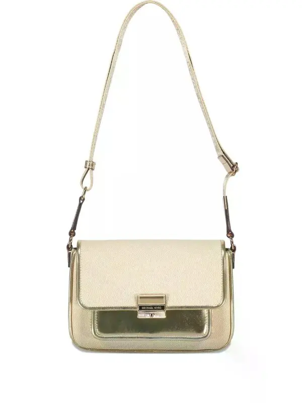 Michael Kors Bradshaw Metallic-panel Shoulder Bag - Neutrals
