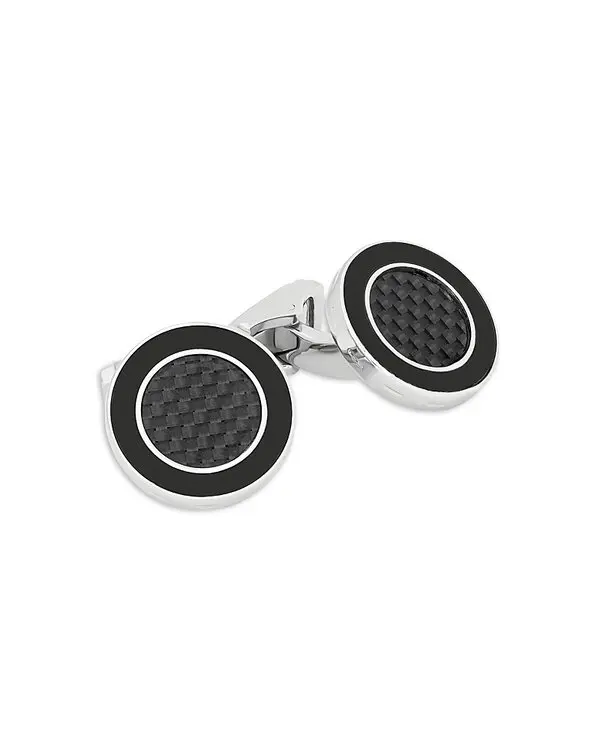THOMPSON OF LONDON Carbon Redondo Palladium Plated Cufflinks