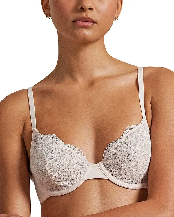 Ralph Lauren Lace Demi Bra - Garden Rose