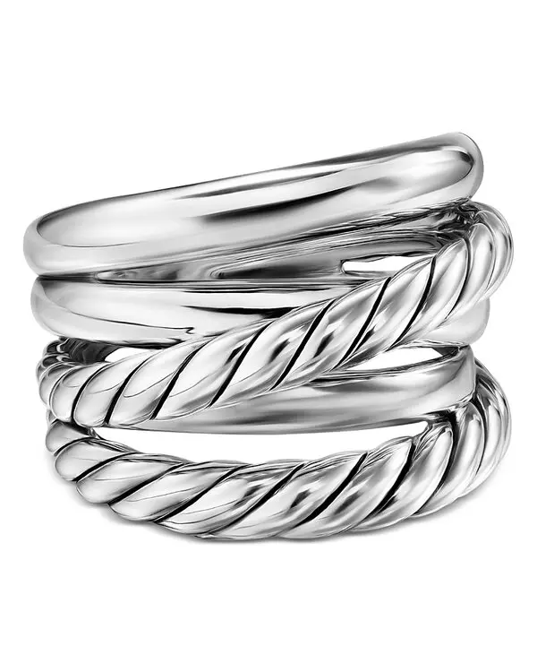David Yurman Crossover Five Row Ring - Silver