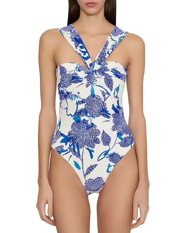 MILLY Betsy Floral Print One Piece Swimsuit