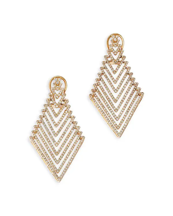 Bloomingdale'S Diamond Geometric Drop Earrings