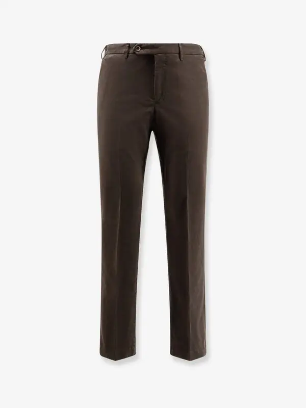 PT TORINO Style Stretch Cotton Master Fit Trousers - Brown