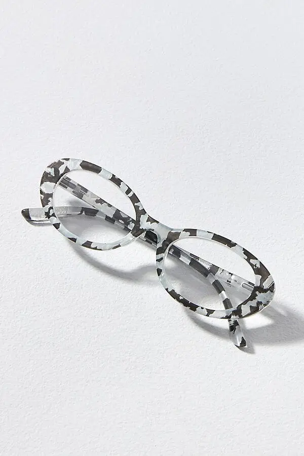 EYEKING Slim Oval Readers - Black Pattern