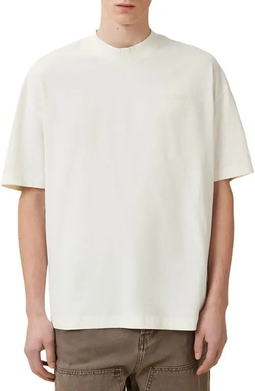 All Saints Xander Short Sleeve Crewneck Graphic T-shirt - Seashell White