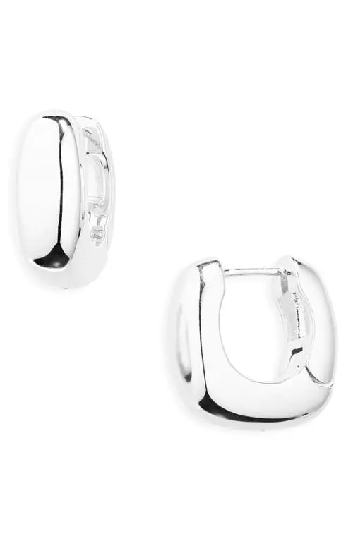 Nordstrom Square Huggie Hoop Earrings - Sterling Silver Plated