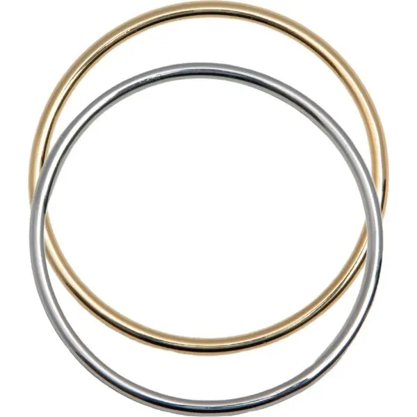 Argento Vivo Two-tone Bangle Set - Gold/silver