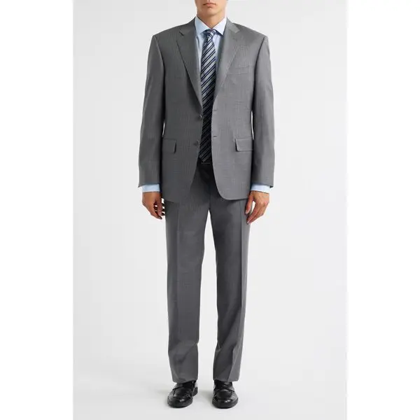 Canali Sienna Regular Fit Pinstripe Wool Suit