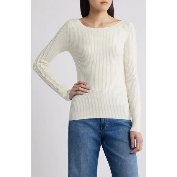 Paige Rhyse Ribbed Sweater - Ivory