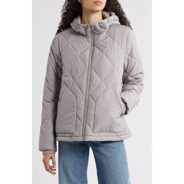 Bernardo Quilted Packable Puffer Jacket - Ash