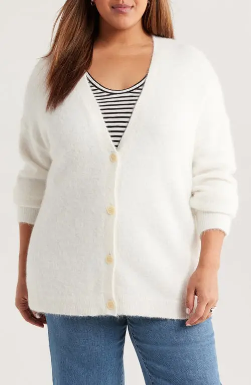 Caslon Alpaca Blend Cardigan - Ivory Pristine