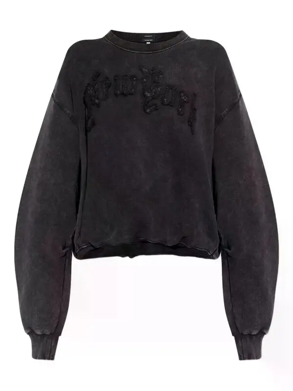 R13 Frayed Embellished Sweatshirt - Grey