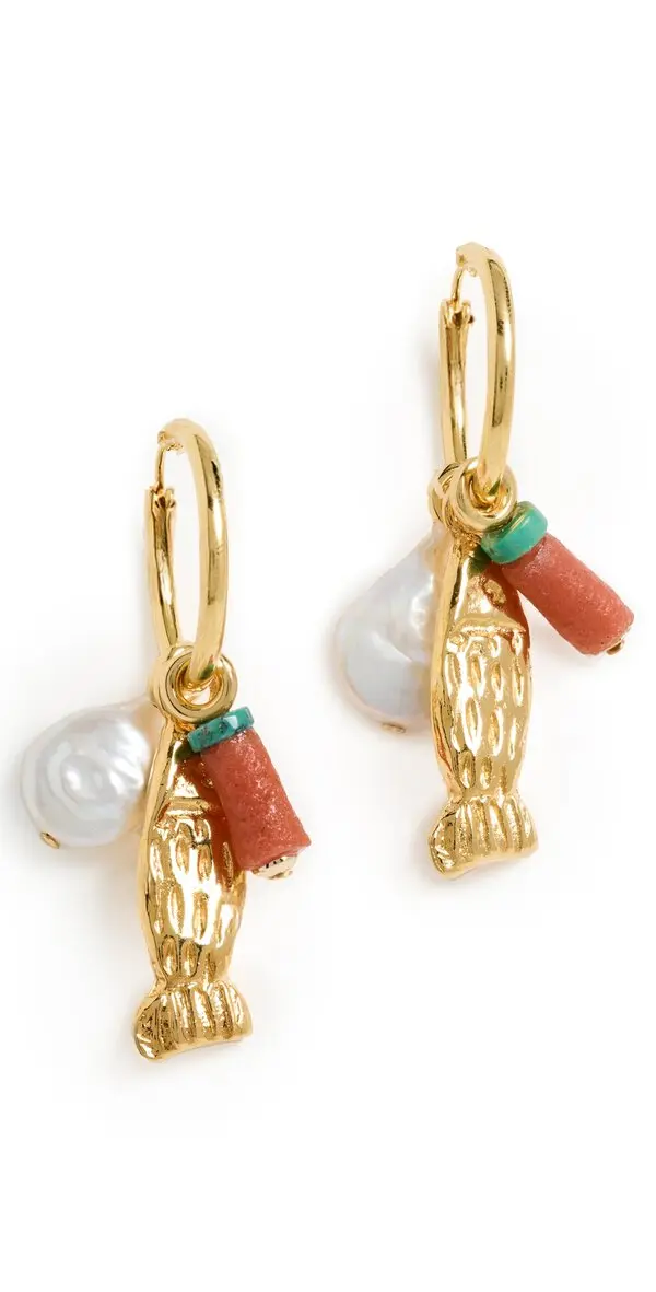 LIZZIE FORTUNATO Minnow Hoop Earrings