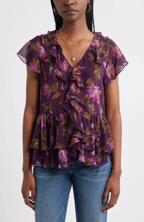 Treasure & Bond Ruffle Chiffon Top