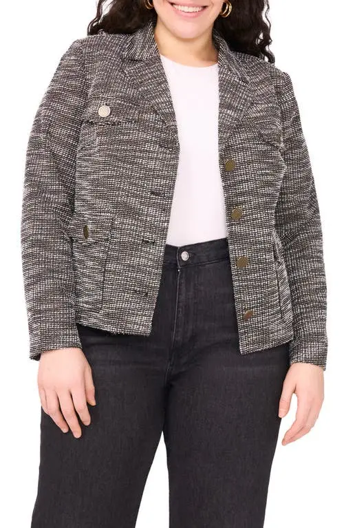Vince Camuto Tweed Notched Lapel Jacket