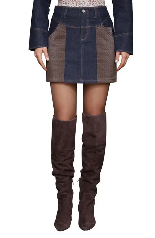 Avec Les Filles Panel Mini Skirt