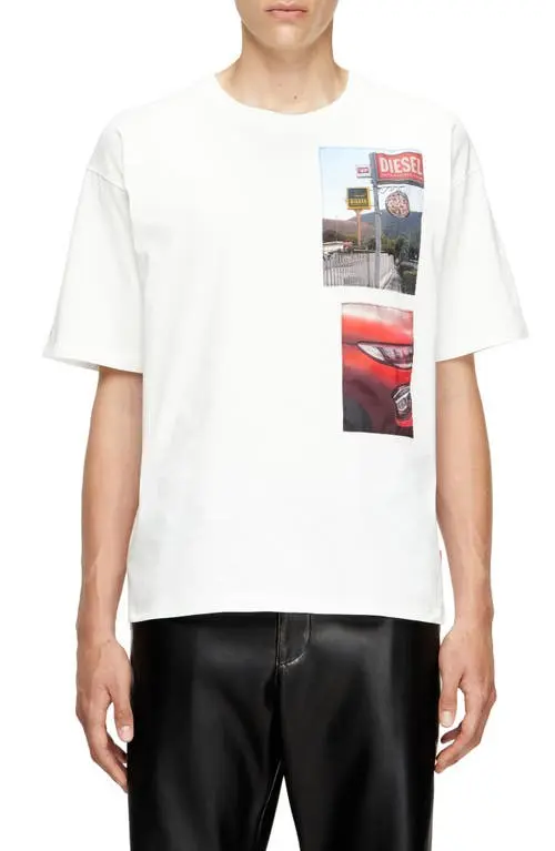 DIESEL® T-boxt-t3 Graphic T-shirt - Off/white