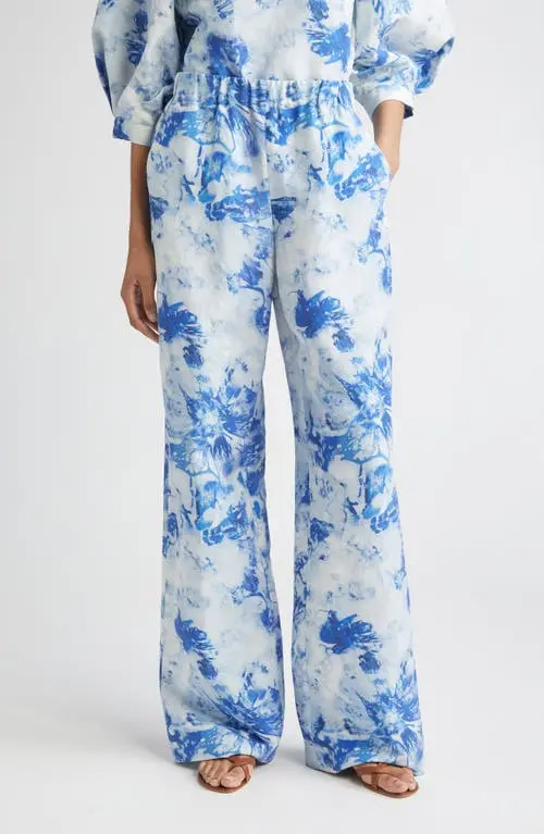 Lafayette 148 New York Printed Wide-leg Pants