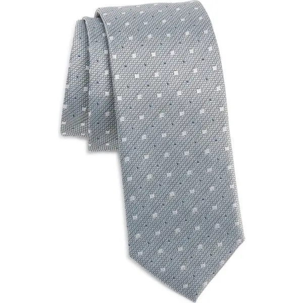 Hugo Boss Micropattern Silk Blend Neck Tie - Light Green