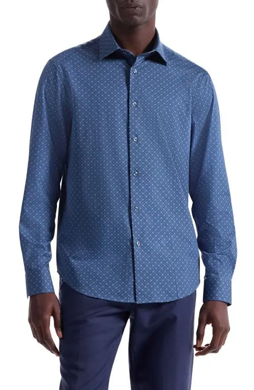 Bugatchi James Ooohcotton® Button-up Shirt - Cobalt