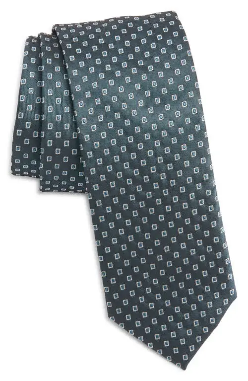 Hugo Boss Micropattern Silk-blend Tie - Dark Grey