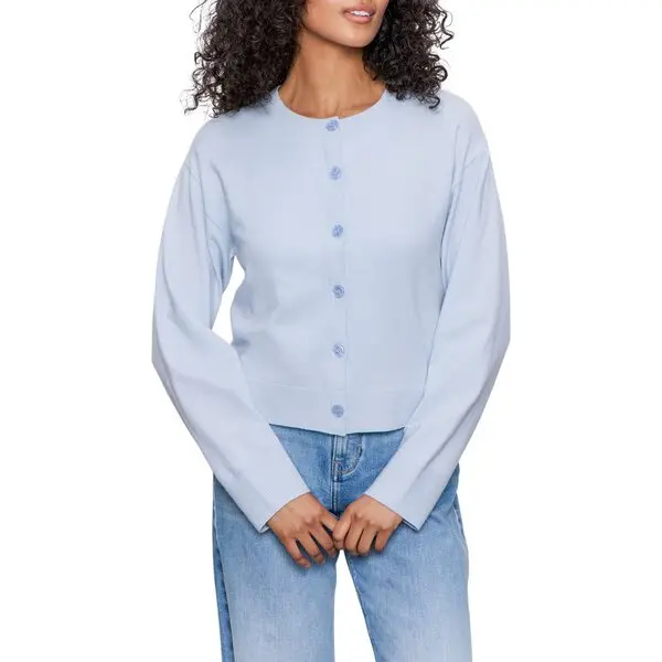 Sanctuary Crewneck Cardigan - Sky Blue
