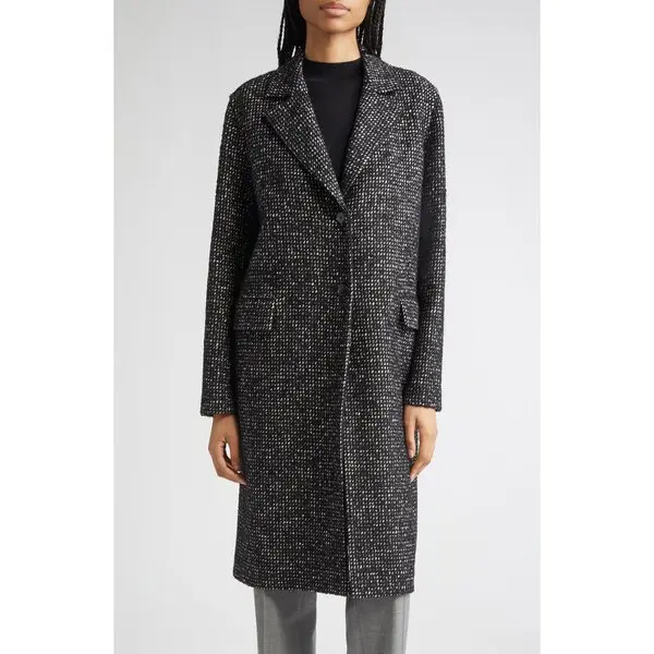 Lafayette 148 New York Bouclé Tweed Longline Jacket