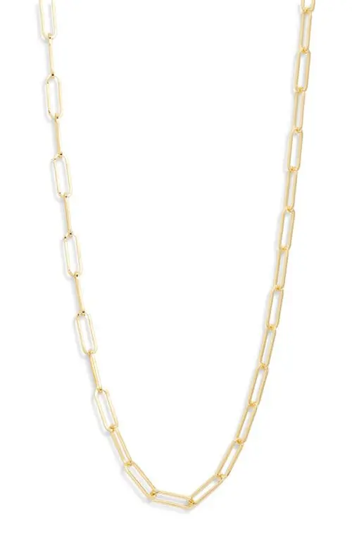 Nordstrom Demi Fine Paper Clip Chain Necklace - 14k Gold Plated