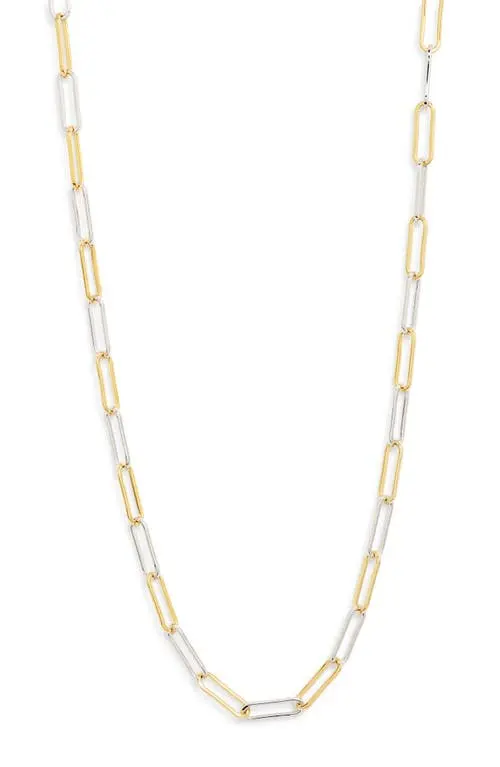 Nordstrom Demi Fine Paper Clip Chain Necklace - 14k Goldterling Plated