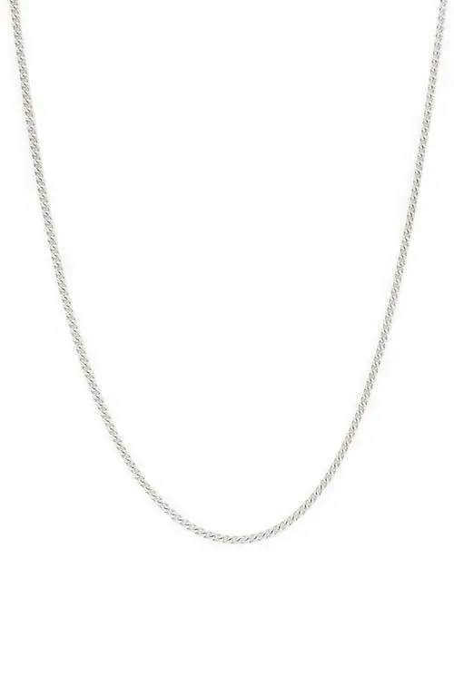 All Saints Curb Chain Necklace - Warm Silver