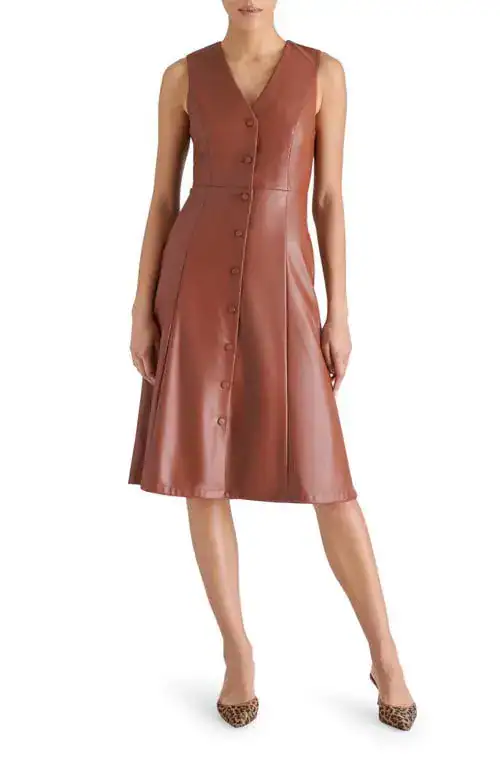steve madden faux leather dress Steve Madden Levina Dress main image 0