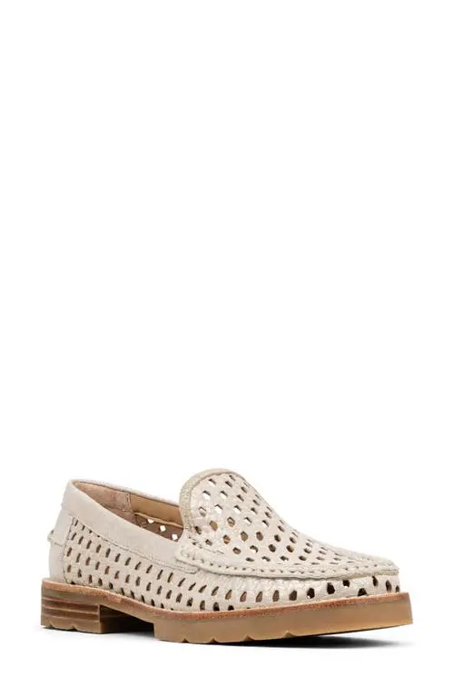 DONALD PLINER Loafer With Moc-toe Upper - Platinum