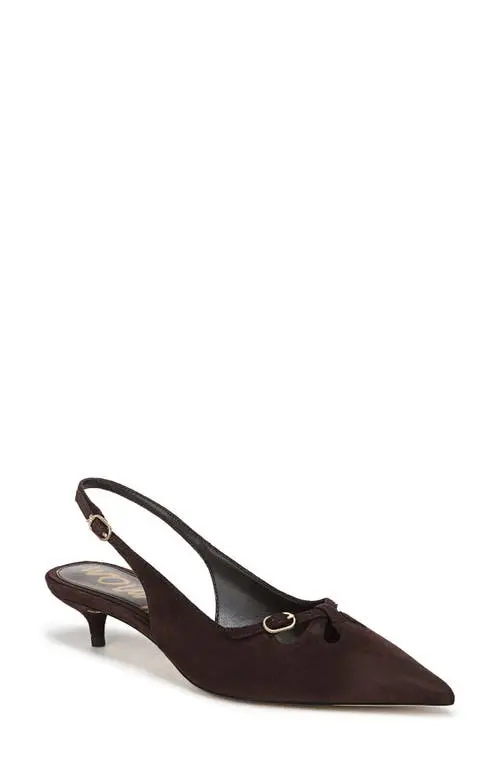 Sam Edelman Fauna Slingback Kitten Heel Pumps - Cafe Noir