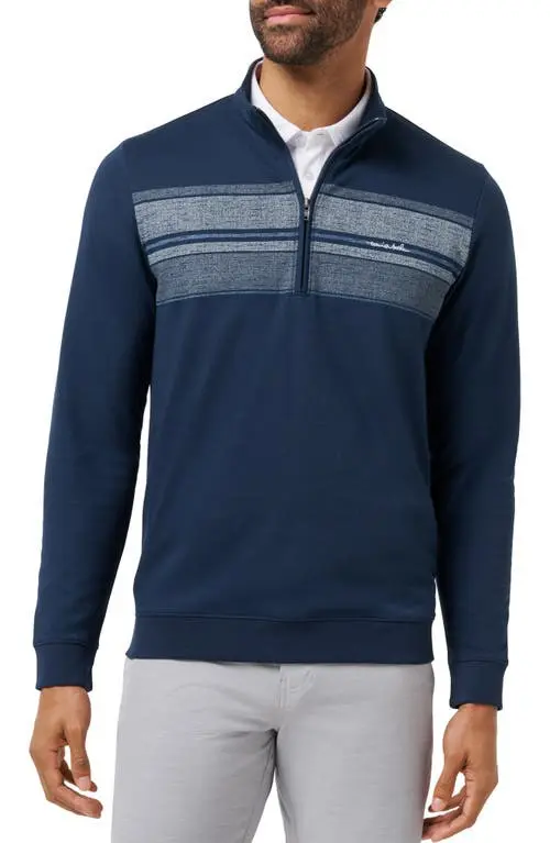 Travis Mathew Marina Nights Quarter-zip Pullover - Total Eclipse