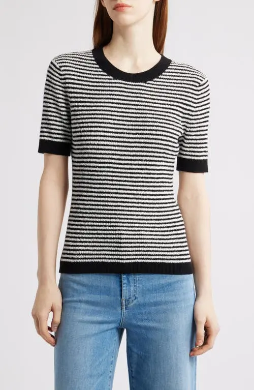 NIC+ZOE Textured Stripe Knit T-shirt