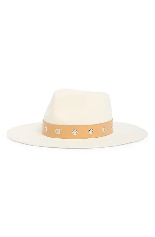 Nordstrom Wide Brim Wool Felt Panama Hat - Ivory