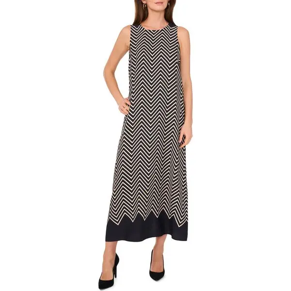 Vince Camuto Chevron Stripe Sleeveless Dress
