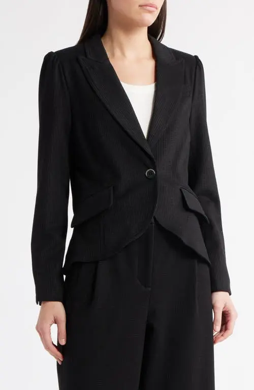Wit & Wisdom Striped Puff Shoulder Blazer