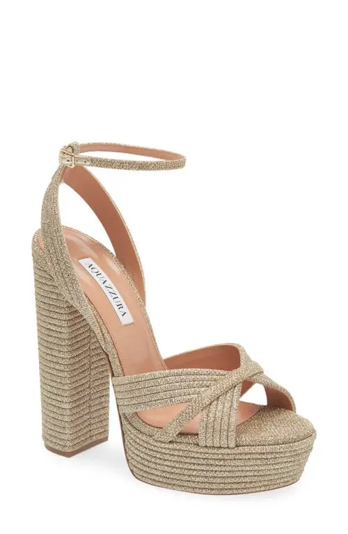 AQUAZZURA Ankle Strap Platform Sandal