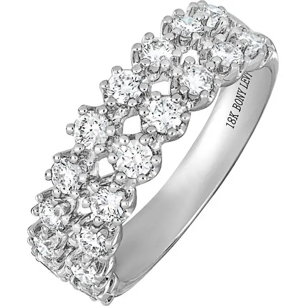 Bony Levy Audrey Wide Double Row Diamond Ring