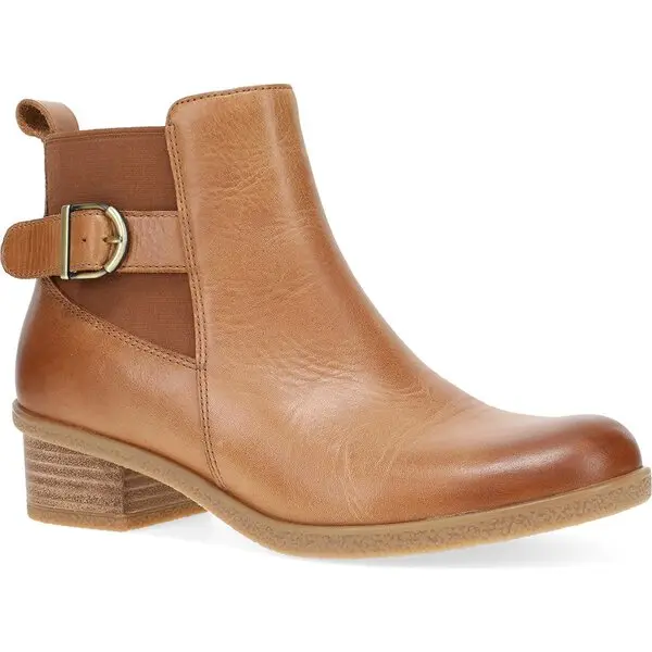 Dansko Deedee Waterproof Western Bootie - Tan